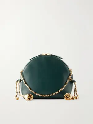 Erdem Flora Leather Shoulder Bag - Green