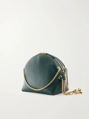 Erdem Flora Leather Shoulder Bag - Green