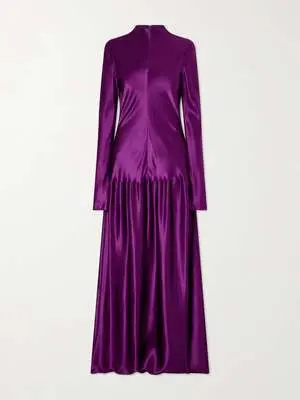 FFORME Mila Satin Maxi Dress - Violet