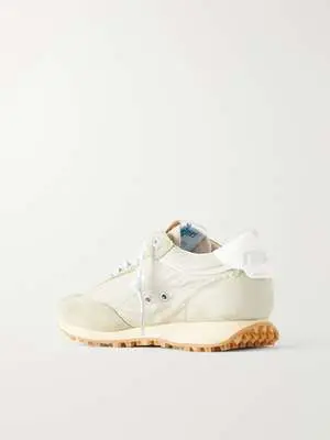 GOLDEN GOOSE Running Marathon Suede-trimmed Shell Sneakers