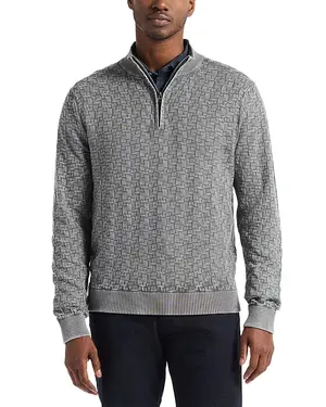 Robert Graham Aubin Quarter Zip Sweater - Grey