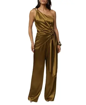 JLUXLABEL Palmera Satin Top - Olive