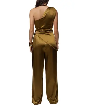 JLUXLABEL Palmera Satin Top - Olive