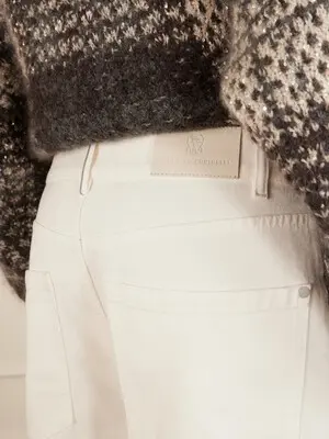 Brunello Cucinelli Embellished High-rise Wide-leg Jeans