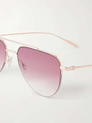Barton Perreira Mcnair Aviator-style Metal Sunglasses