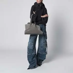 Attico La Passeggiata Medium Suede Bag - Grey