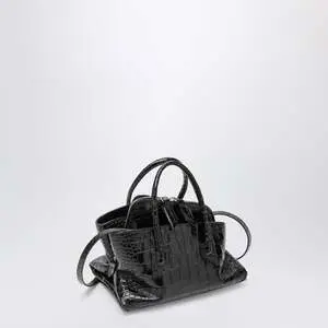 Attico La Passeggiata Mini Crocodile-effect Leather Bag