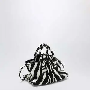 Attico La Passeggiata Mini Bag In Pony Hair Leather - White