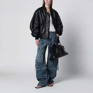 Attico Anja Leather Bomber Jacket