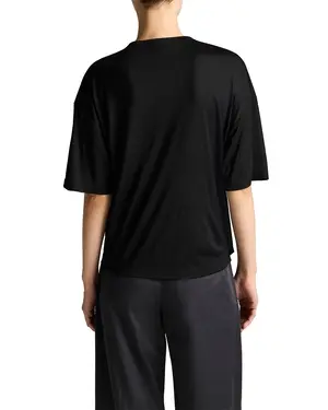 Vince Relaxed Crewneck Top - Black