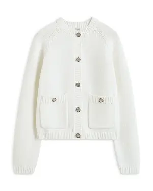 TOTEME Hammered Button Cardigan Sweater