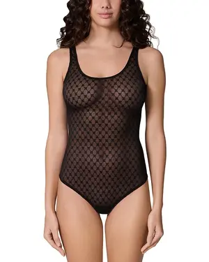 Simone Perele Plume Bodysuit - Black
