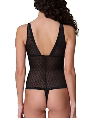 Simone Perele Plume Bodysuit - Black