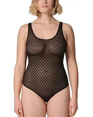 Simone Perele Plume Bodysuit - Black