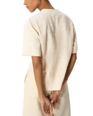 Whistles Textured Jersey Top