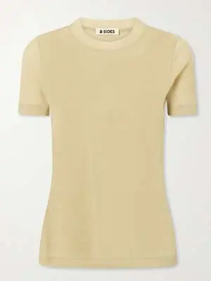B Sides Vivien Ribbed Cotton-blend T-shirt