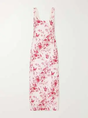 Alix Of Bohemia Adele Printed Silk Midi Dress