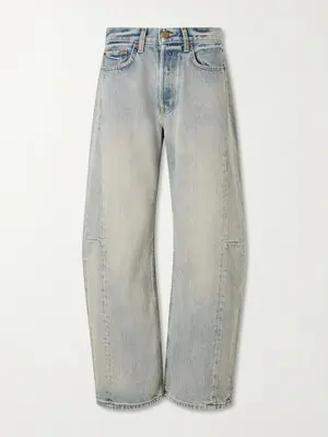 B Sides Slim Lasso High-rise Wide-leg Jeans - Blue