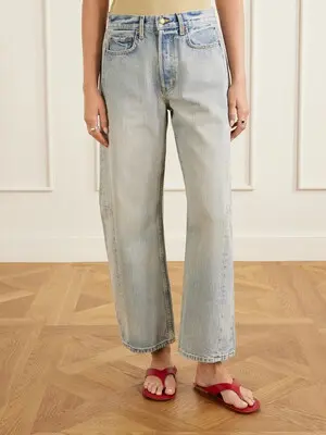 B Sides Slim Lasso High-rise Wide-leg Jeans - Blue