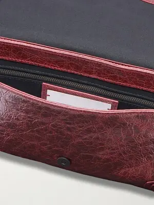 Balenciaga Le City Crinkled-leather Clutch