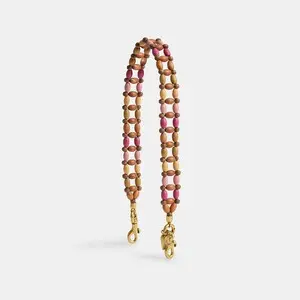 COACH Wood Bead Strap - Brass/multi