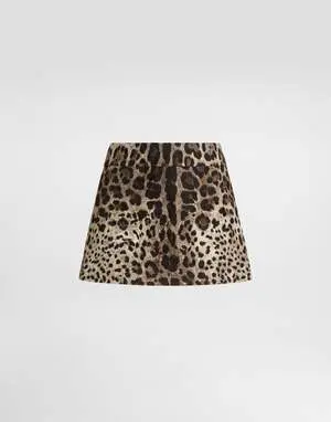 Dolce & Gabbana Leo- Brocade Mini Skirt