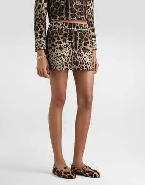 Dolce & Gabbana Leo- Brocade Mini Skirt
