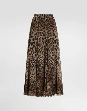 Dolce & Gabbana Leo- Chiffon Skirt - Print