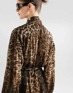 Dolce & Gabbana Leo- Silk Chiffon Shirt
