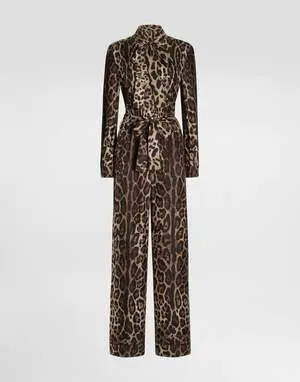 Dolce & Gabbana Pajama Jumpsuit In Silk Twill