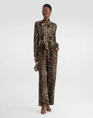 Dolce & Gabbana Pajama Jumpsuit In Silk Twill