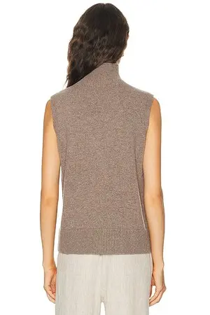 Brandon Maxwell Bruno Sleeveless High Neck Vest