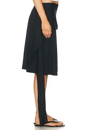 TOTEME Tie Waist Jersey Short - Black