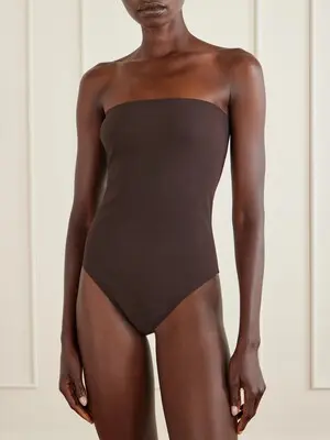 Alaïa Strapless Stretch-jersey One-piece Swimsuit