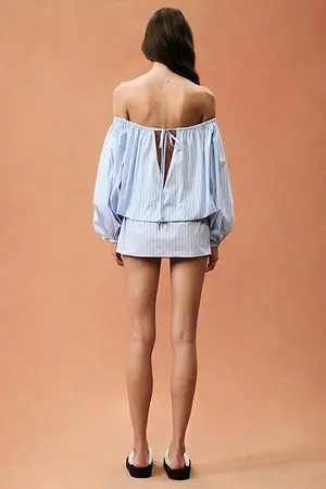 L'academie Daphne Mini Dress With Cut-out Detail And Tie Back