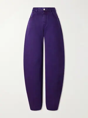 Alaïa Mid-rise Wide-leg Jeans - Violet