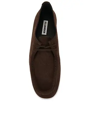 JIL SANDER Suede Calf Leather Lace Up Shoes
