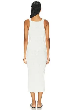 Khaite Val Ribbed Knit Midi Dress