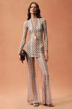 Missoni Zigzag Knit Flare Trousers - Multicolor