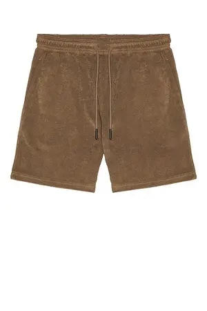 Oas Terrycloth Drawstring Shorts - Brown