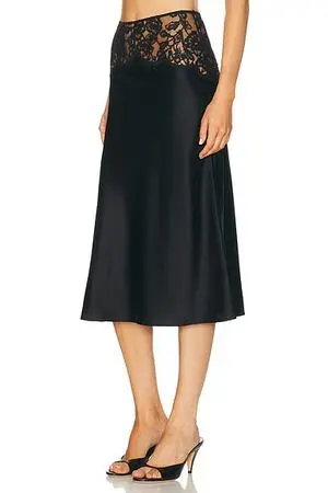 Kiki De Montparnasse Sabine Lace Trim Midi Skirt
