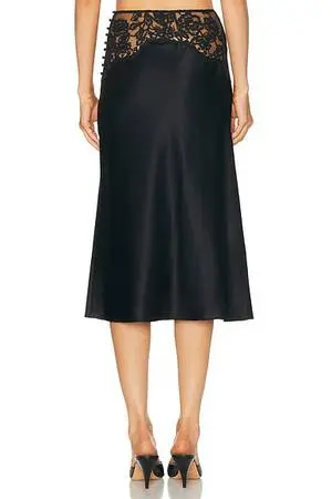 Kiki De Montparnasse Sabine Lace Trim Midi Skirt