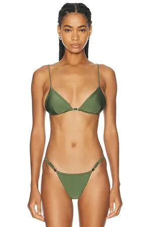 BANANHOT Emi Lynn Bikini Top - Olive Peridot