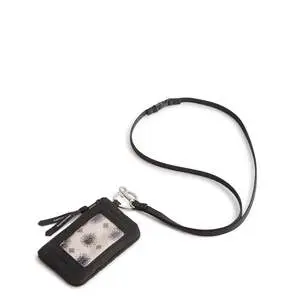 VERA BRADLEY Zip Id Pouch W/breakaway Lanyard In Moonless Night - Black