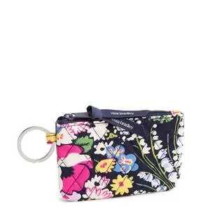 VERA BRADLEY Zip Id Case In Poppy Fields - Blue