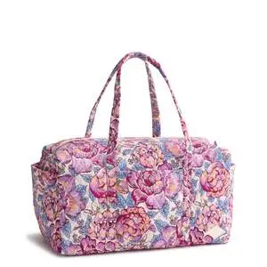 VERA BRADLEY Large Original Duffel Bag In Cabbage Roses - Pink