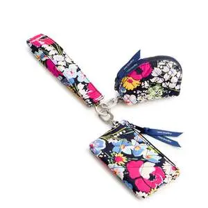 VERA BRADLEY Dual Pouch Wide Wristlet In Poppy Fields