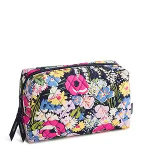 VERA BRADLEY Medium Cosmetic Bag In Poppy Fields - Blue