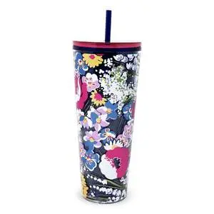VERA BRADLEY Tumbler With Straw In Poppy Fields