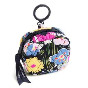 VERA BRADLEY Zip Earbud Bag Charm In Poppy Fields - Blue